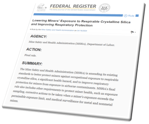 MSHA’s Final Rule for Respirable Crystalline Silica: What is Required ...